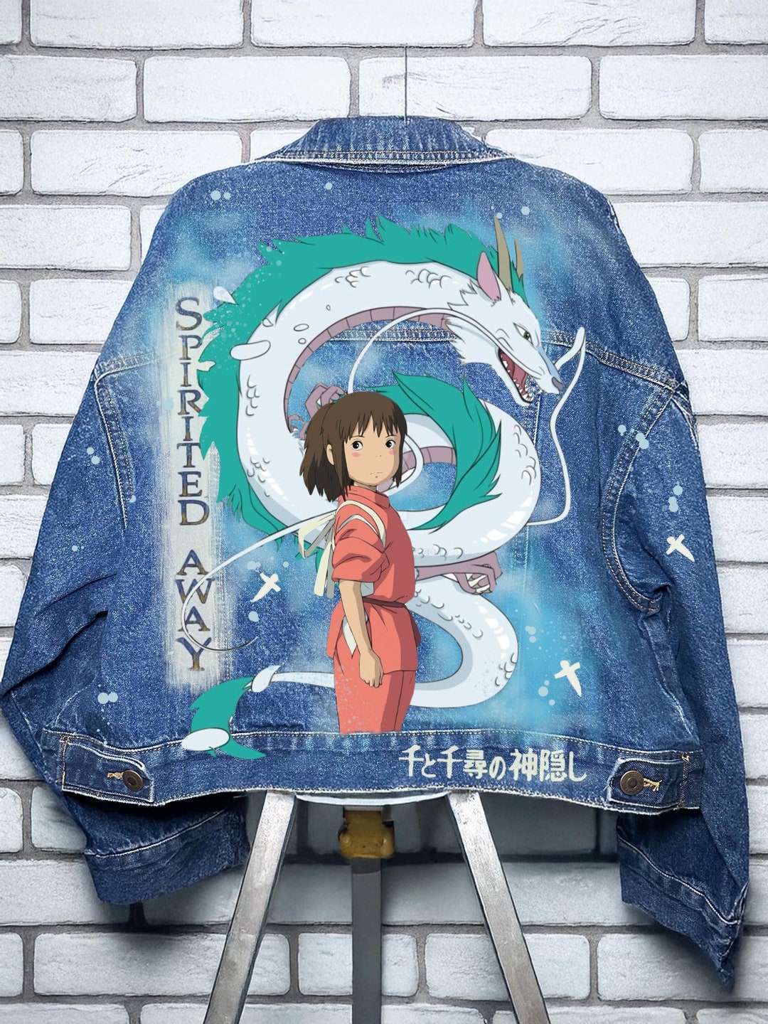 Hand-painted Anime Denim Jacket: Custom Design Jean Jacket - Etsy
