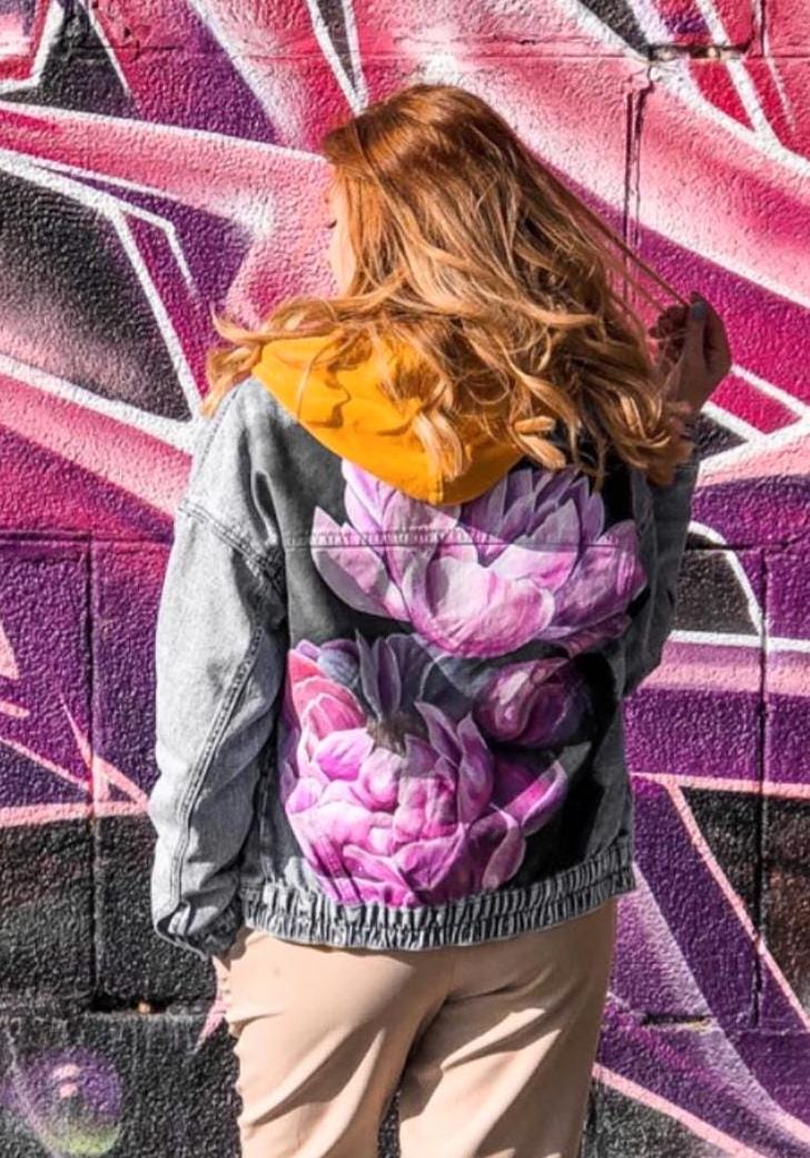 Hand-painted Denim Jacket Arcane Jinx, Art Custom Personalized Jacket ...
