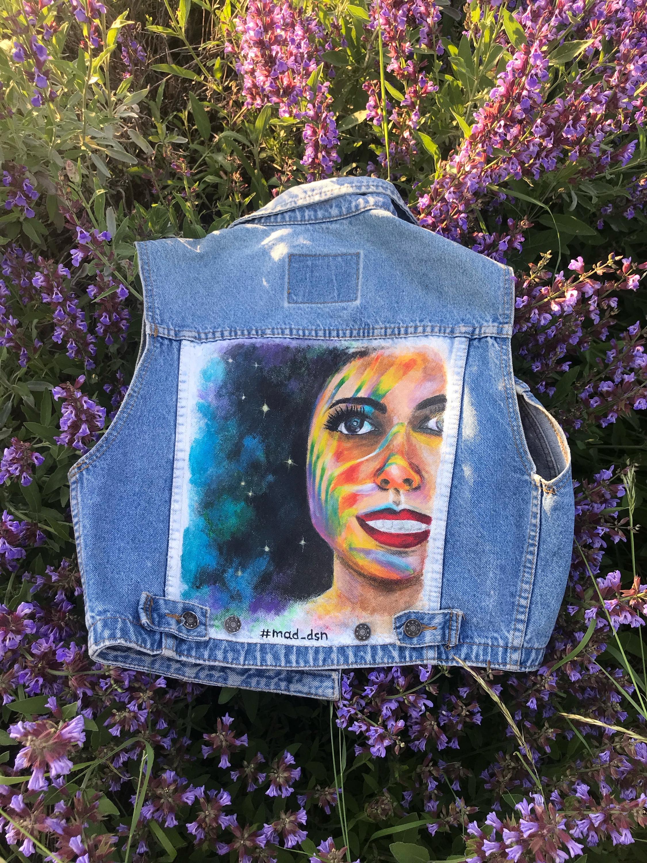 Personalized Denim Jacket, Art Custom Hand Painted Jacket, Unique ...
