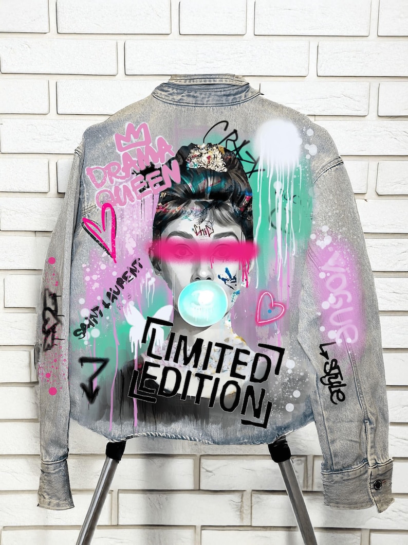 Hand-painted Denim Jacket: Custom Art Handmade Clothes - Etsy