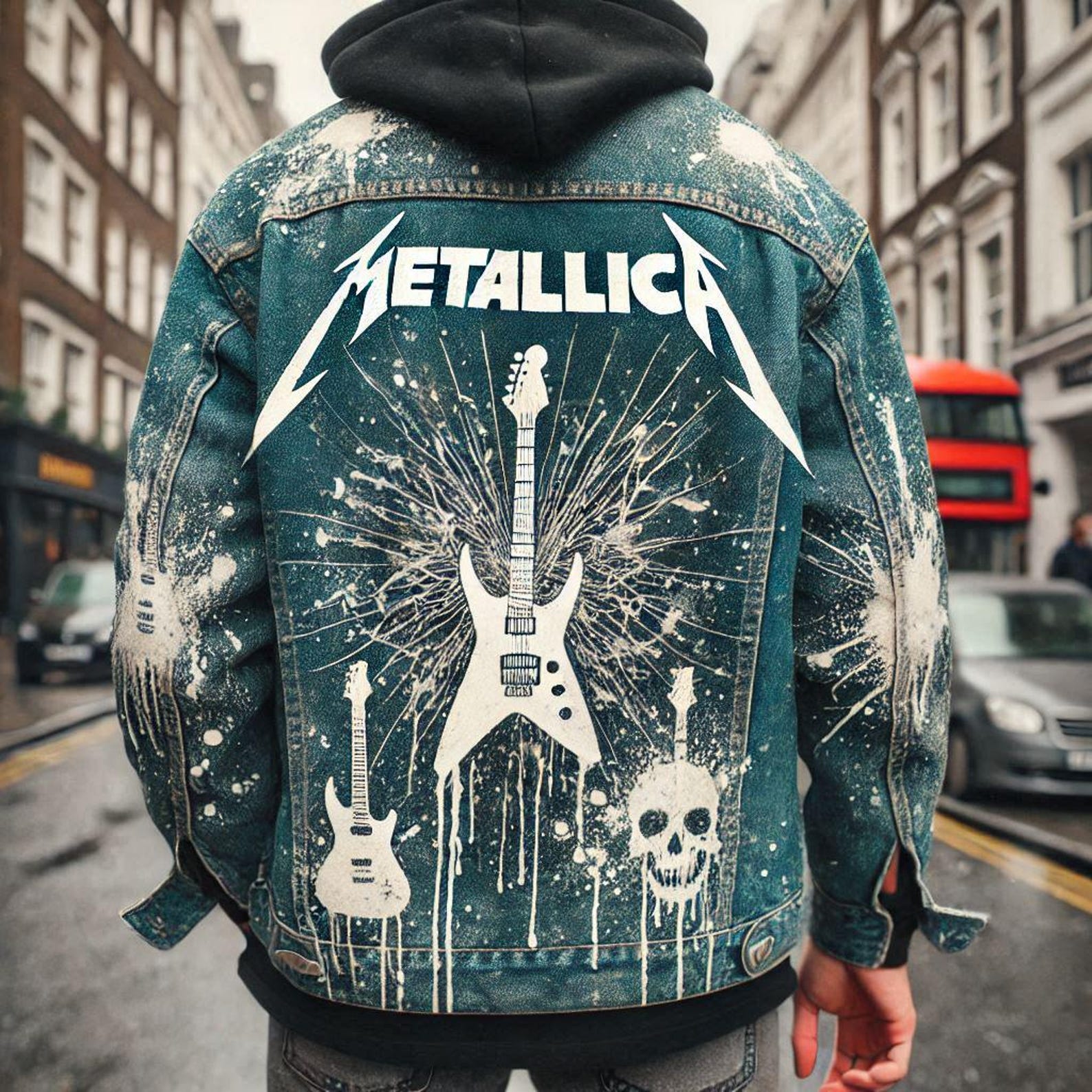 Hand Painted Jacket Made to Order, Denim Jacket for Concerts ...