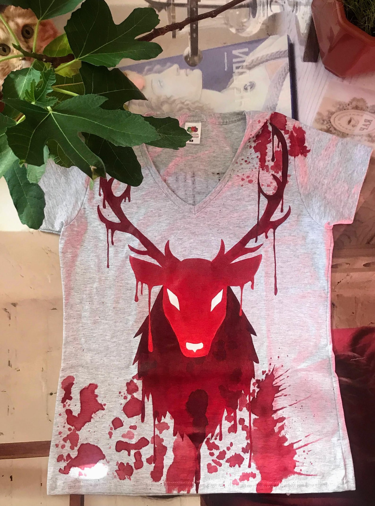 Hand-painted Custom T-shirt: Personalized Design Painted Clothing - Etsy