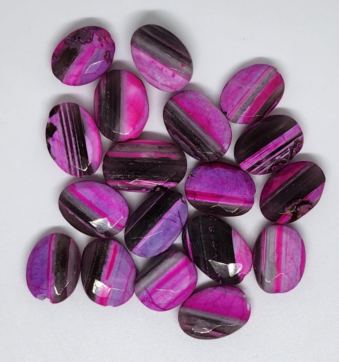Faceted Hot Pink Boulder Opal Gemstone Beads, Jewelry Making Supplies ...