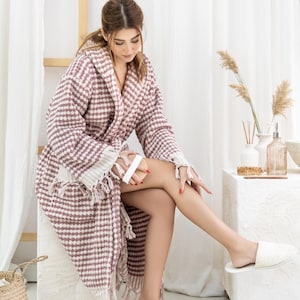 Rainbow Bubble Bathrobe, Hand Woven Robe, Cotton Bathrobe, Colorfuly ...