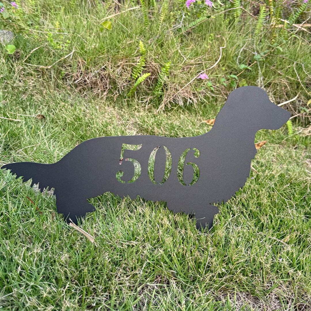 Personalized Dachshund Memorial Grave Marker Metal Sign, Custom Dog ...