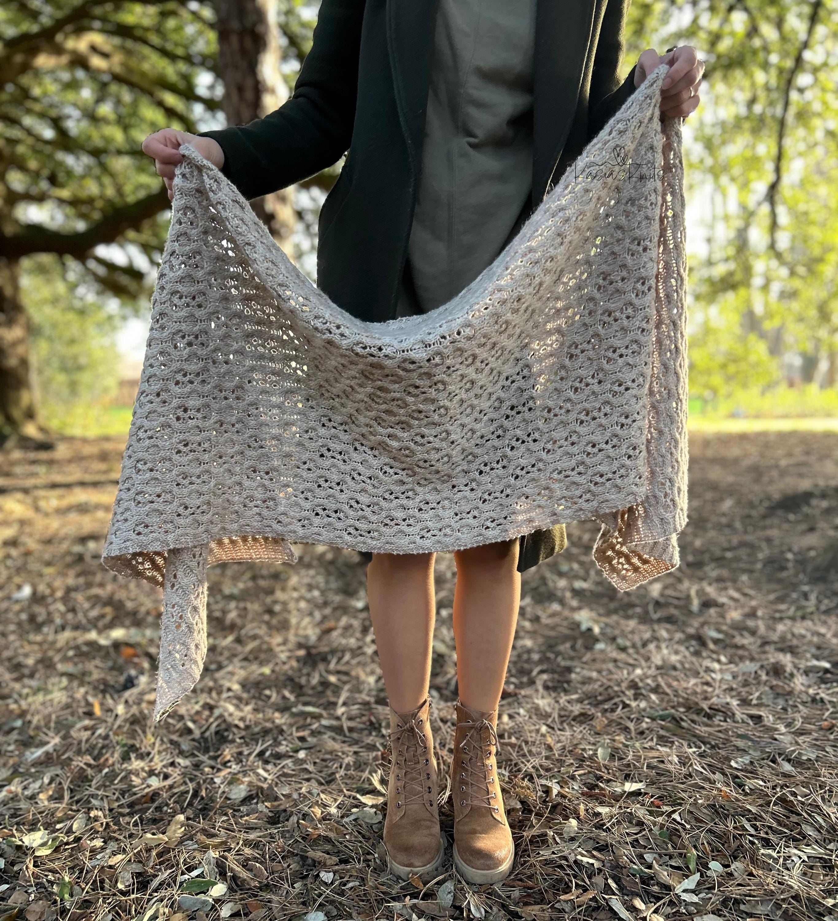 Textured Rectangular Shawl Knitting Pattern: Cable Knit Stole (PDF ...