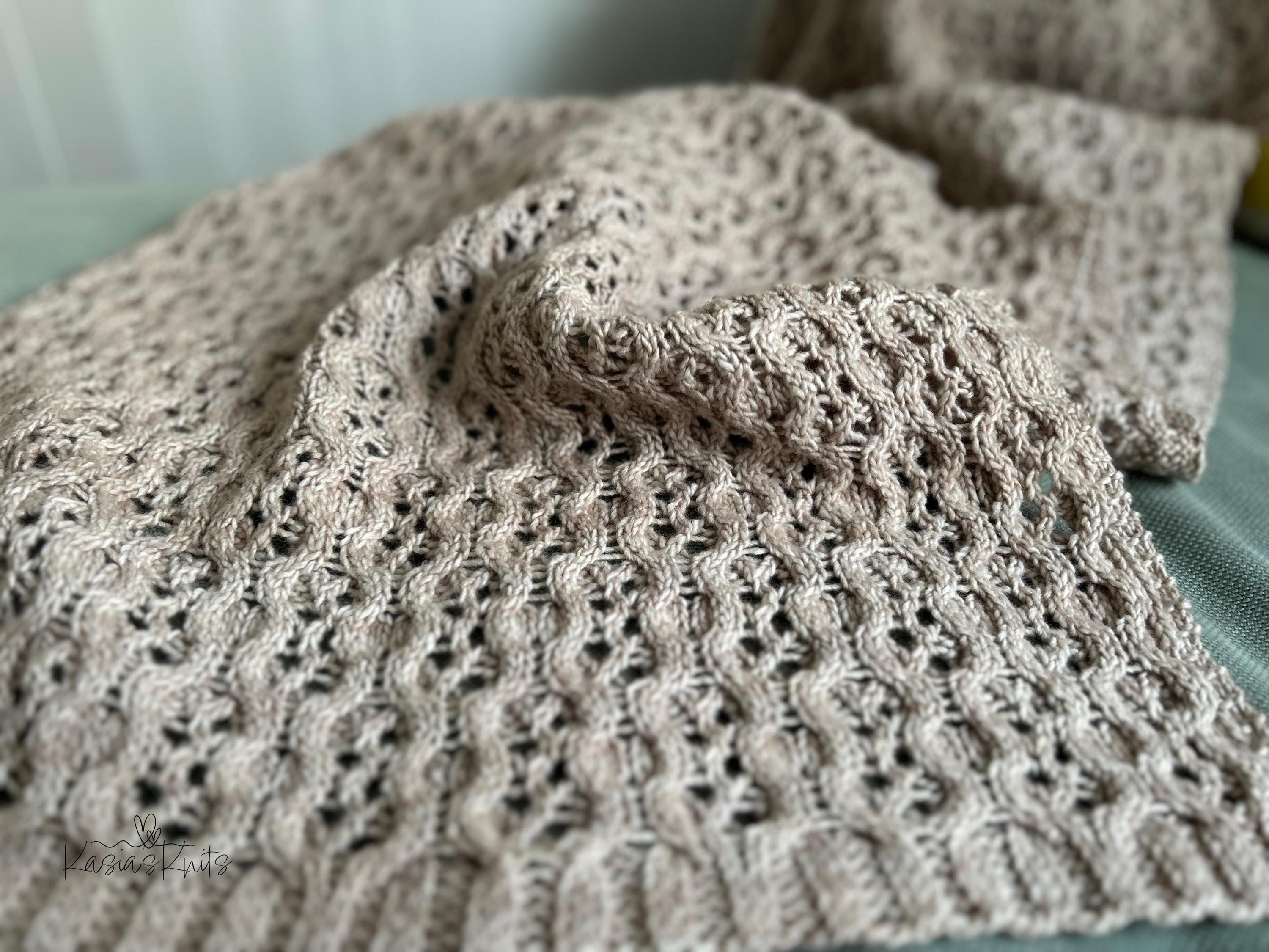 Textured Rectangular Shawl Knitting Pattern: Cable Knit Stole (PDF ...