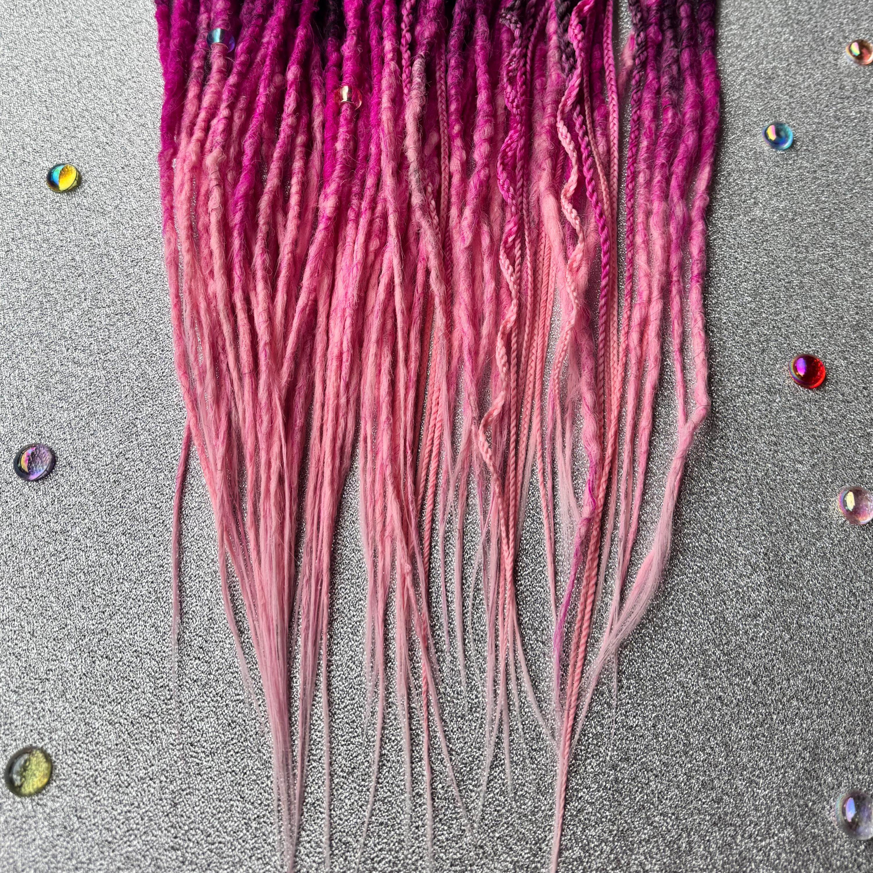Synthetic Crochet Dreadlocks Hair Extensions With Braids Dark Green to ...