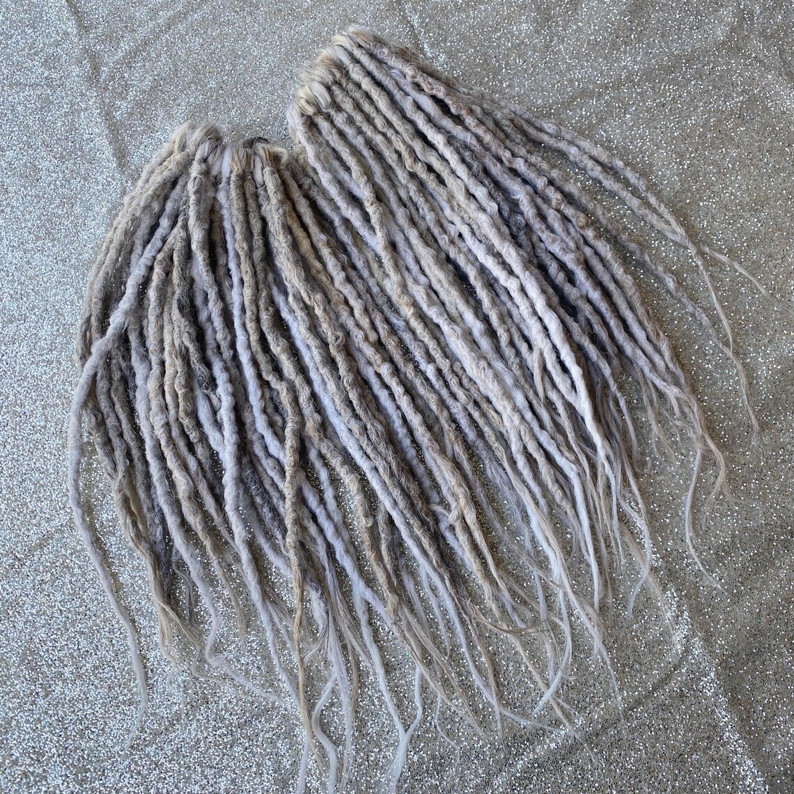 Gray Ashy Mix Synthetic Crochet Dreadlocks Lumpy Texture Hair ...