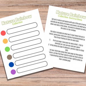 Kids Nature Rainbow Scavenger Hunt Activity - Etsy