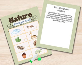 Kids Nature Rainbow Scavenger Hunt Activity - Etsy
