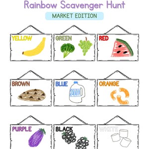 Kids Market Rainbow Scavenger Hunt Activity - Etsy