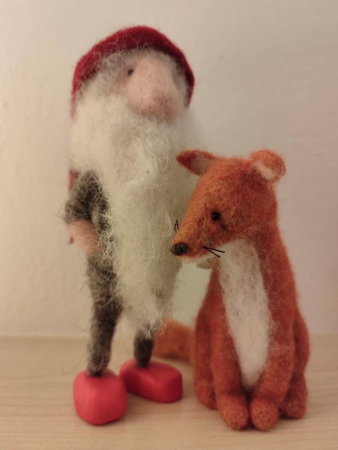 Tomte and the Fox Made of Sheep's Wool - Etsy