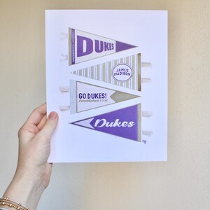 The "pennant Flag" Print - James Madison University - Etsy