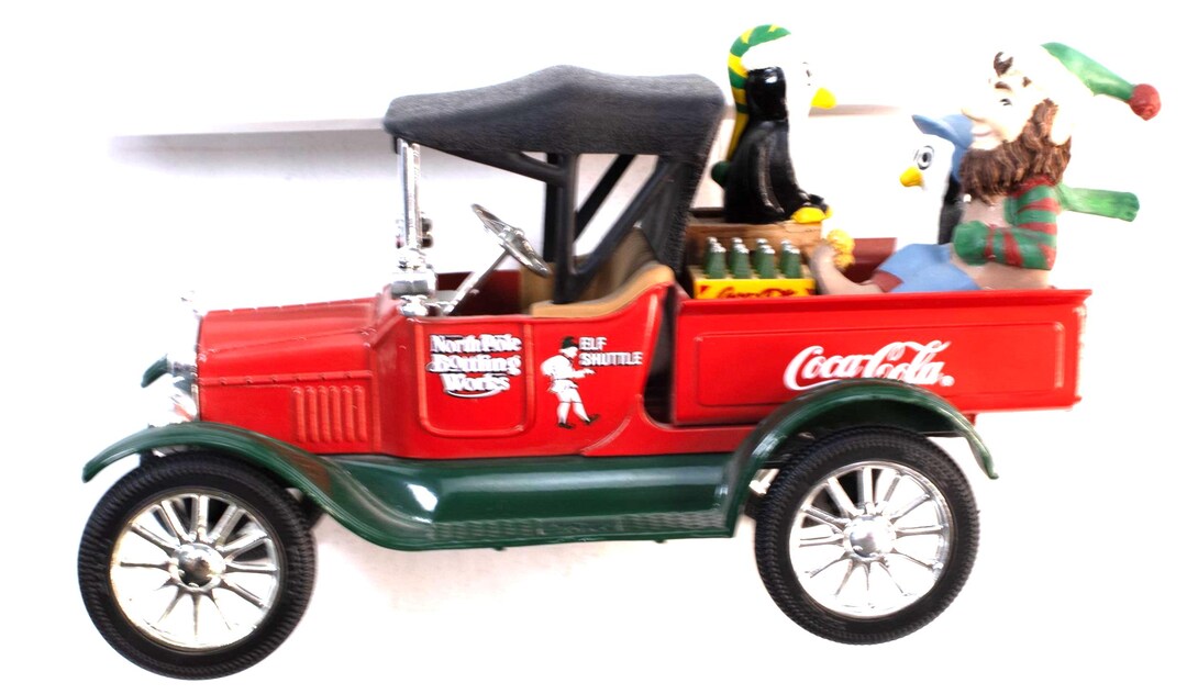 Coca-cola “elf Shuttle” North Pole Bottling Works Model-t Christmas ...