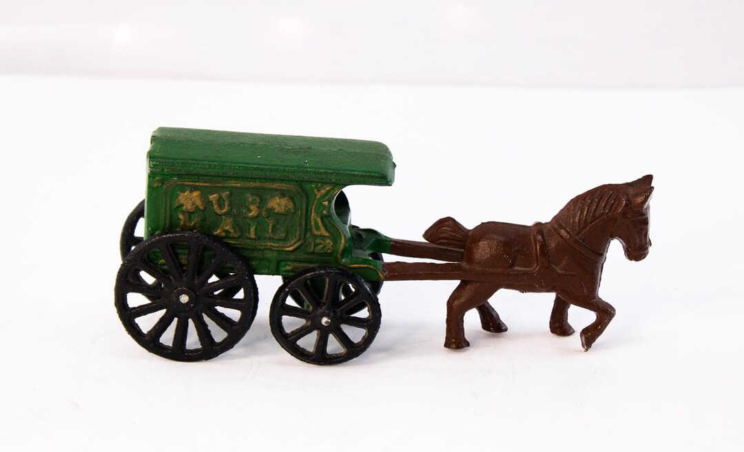 Vintage Cast Iron Horse Drawn Ale Wagon Green Beer Delivery Toy - Etsy
