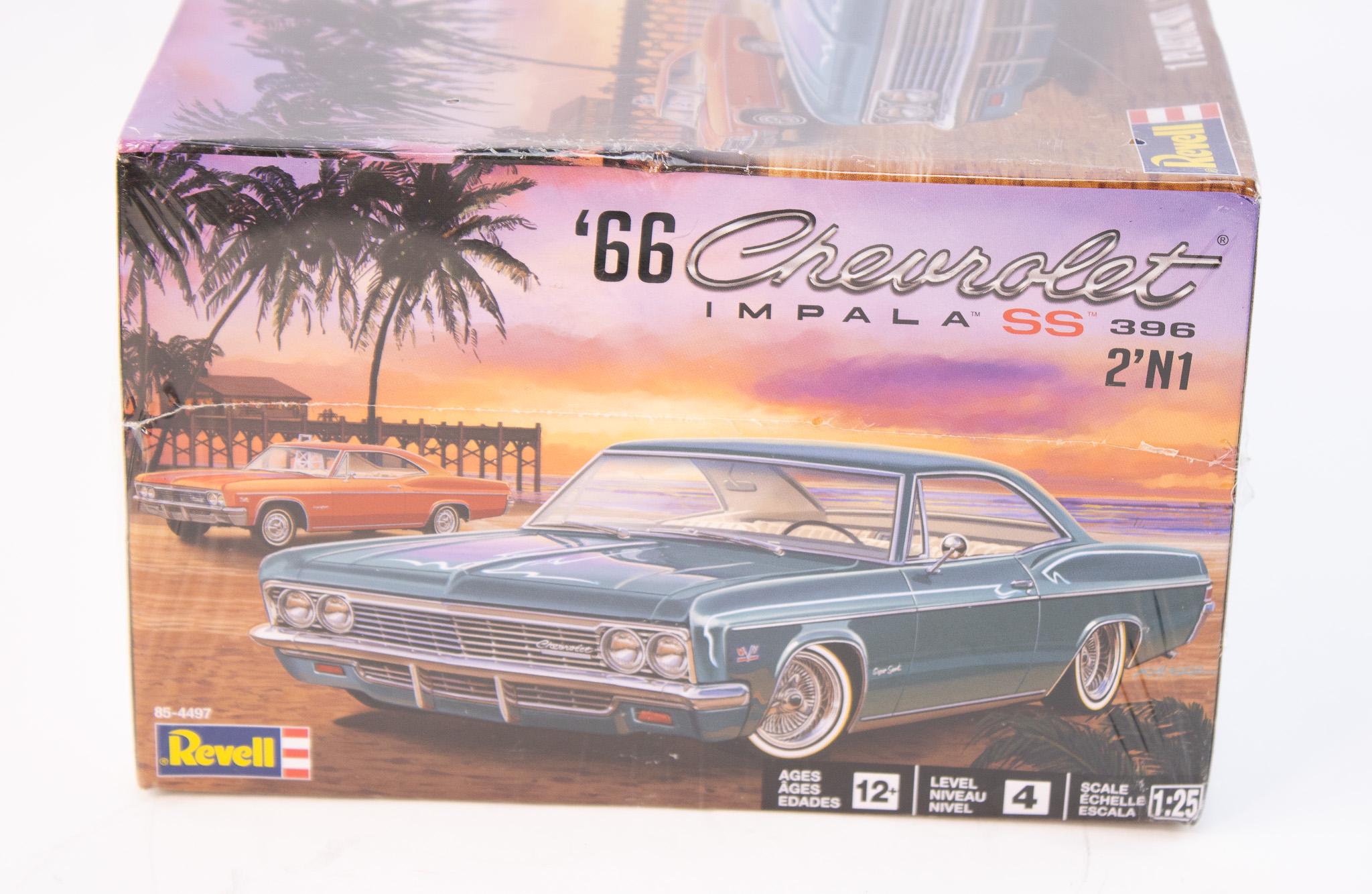 Vintage Revell '66 Chevy Impala SS 396 Model Kit – 1:25 Scale, New in ...