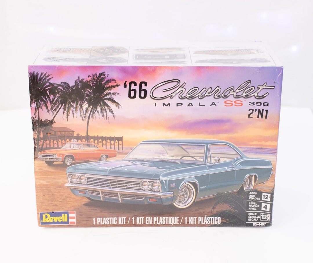 Vintage Revell '66 Chevy Impala SS 396 Model Kit – 1:25 Scale, New in ...