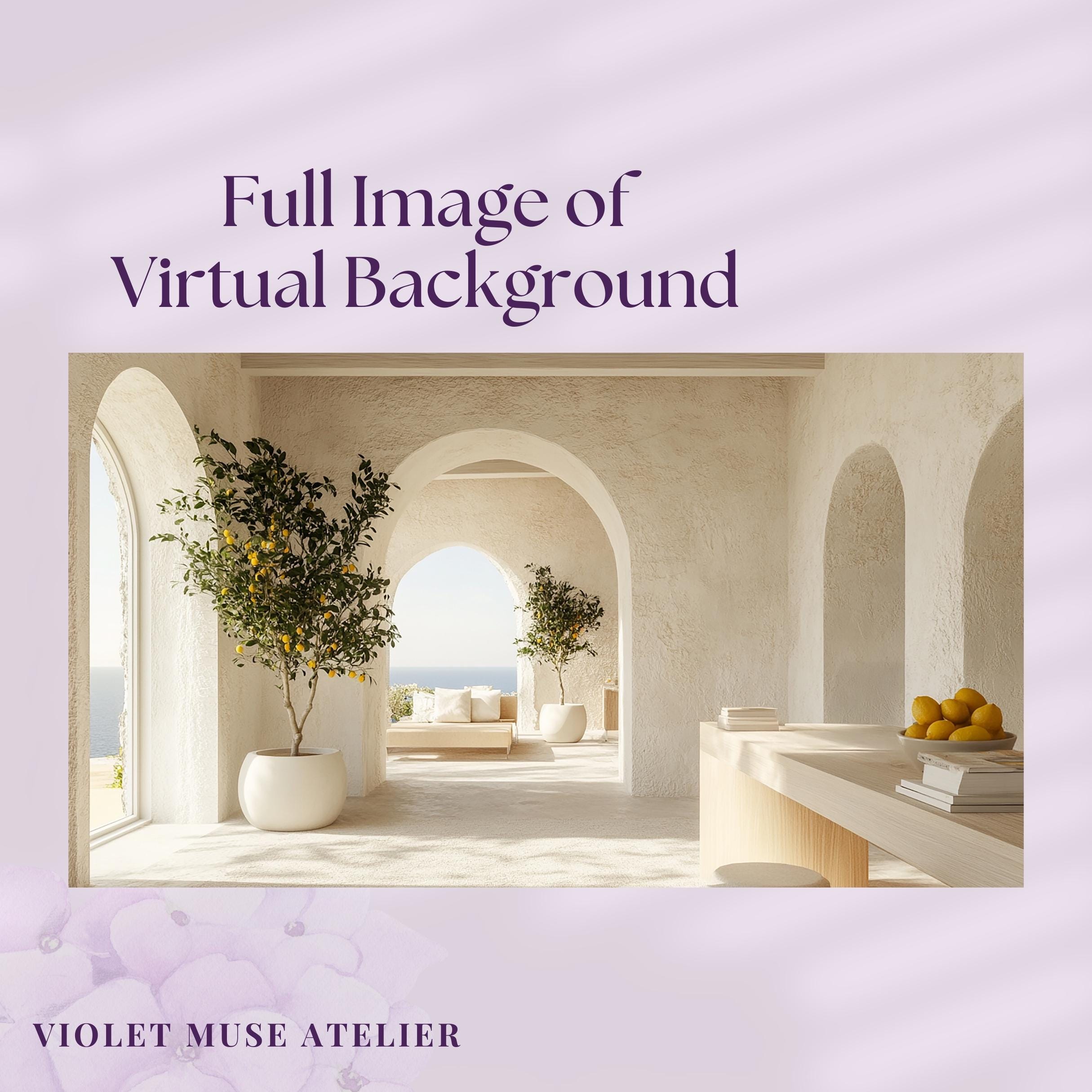 Mediterranean Zoom Background: Amalfi Coast Office Virtual Backdrop ...