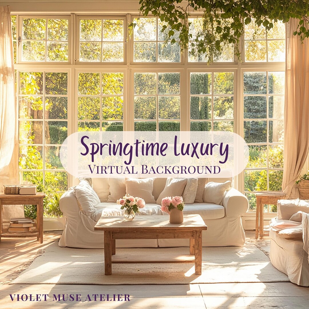 Cottagecore Conservatory Virtual Background, Spring Garden Room ...