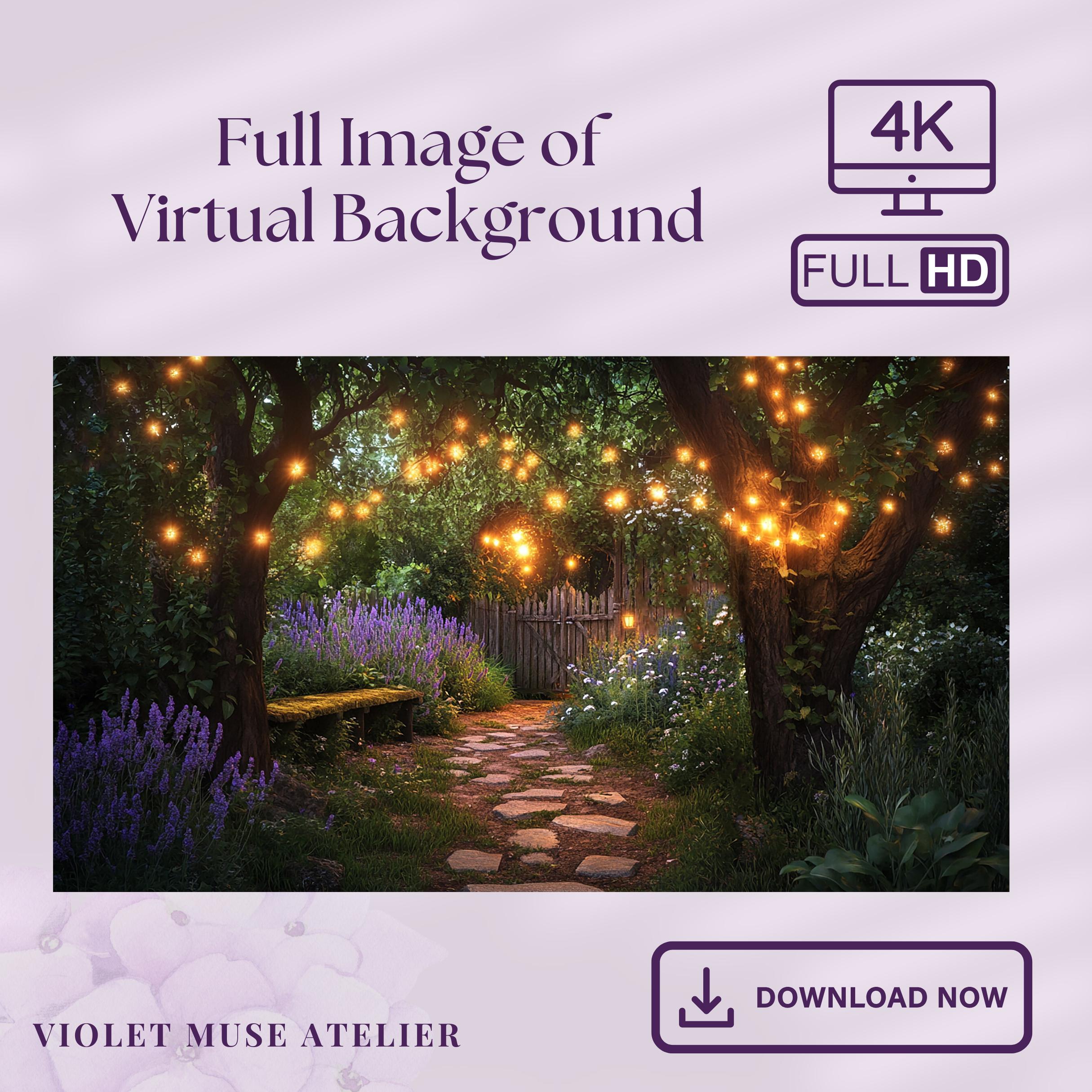 Cottagecore Zoom Virtual Background Bundle, Fresh Spring Office ...