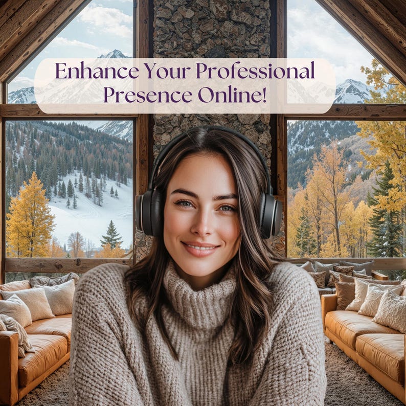 Cozy Ski Chalet Zoom Background: Mountain Cabin Fireplace Virtual ...