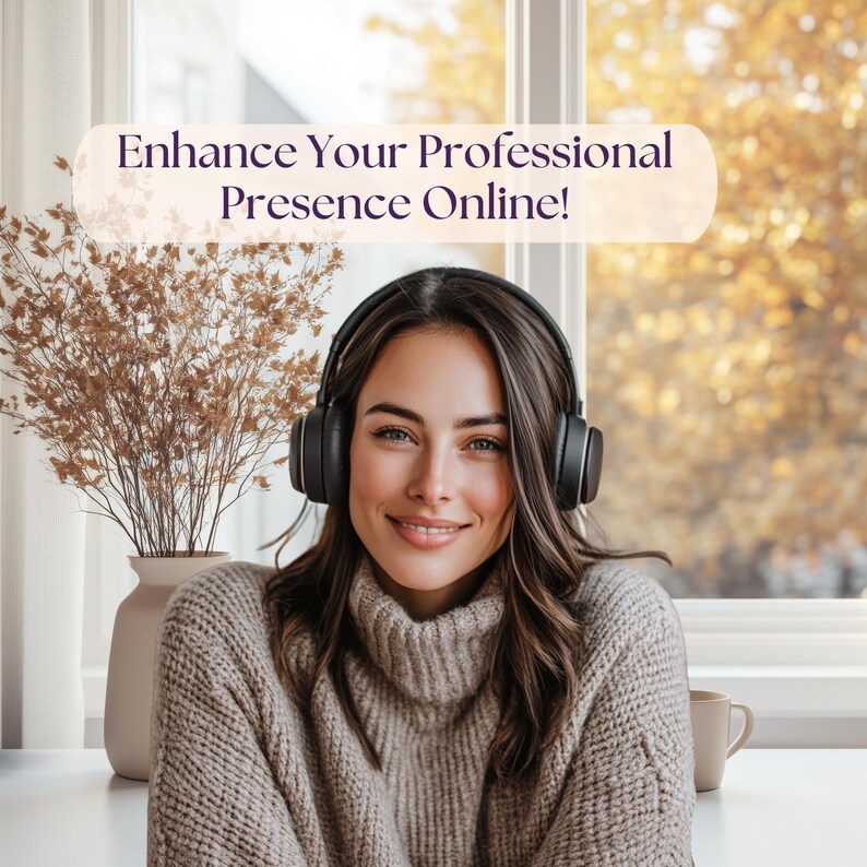 Minimal Fall Office Zoom Background: Clean Desk Virtual Backdrop for ...