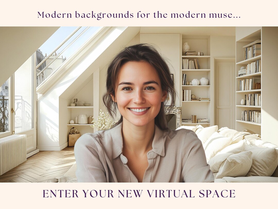 Chic Paris Apartment Zoom Background, Parisian Mood Office Virtual ...