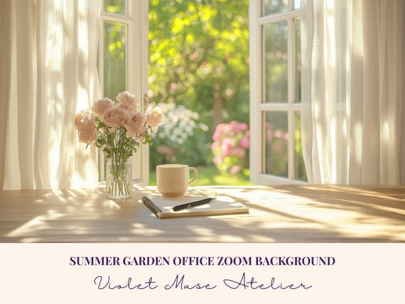 Summer Flowers Zoom Background