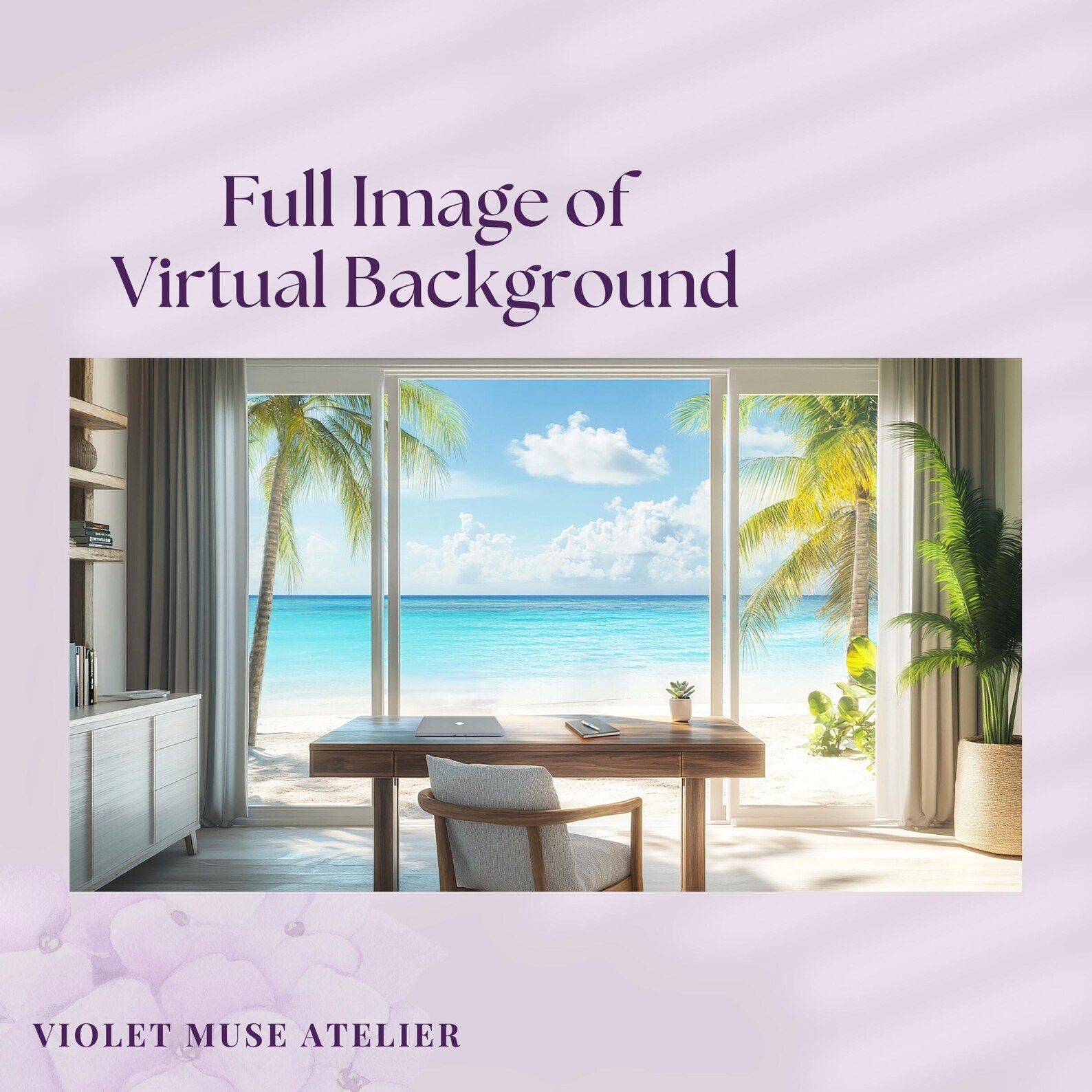 Tropical Island Zoom Background: Ocean View Virtual Backdrop (4K ...