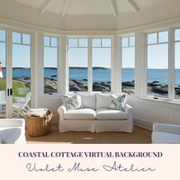Hamptons Beach Zoom Background: Coastal Cottage Decor (20 Images ...