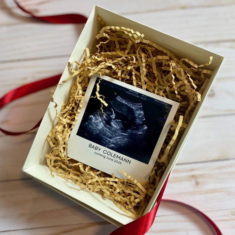 Personalized Baby Ultrasound Magnet Baby's Due Date Gift for Grandparents and Family Pregnancy ...