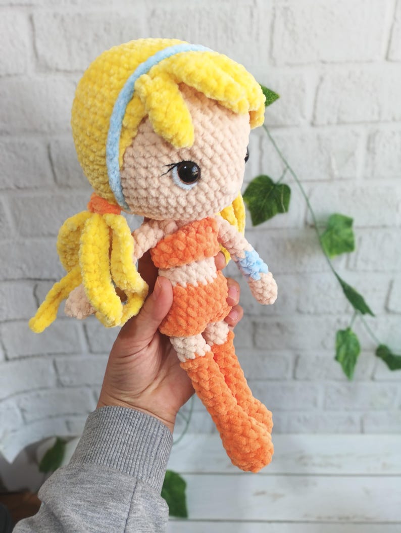 Crochet Winx Club Stella Doll: Handmade Velvet Plush, Birthday Gift - Etsy