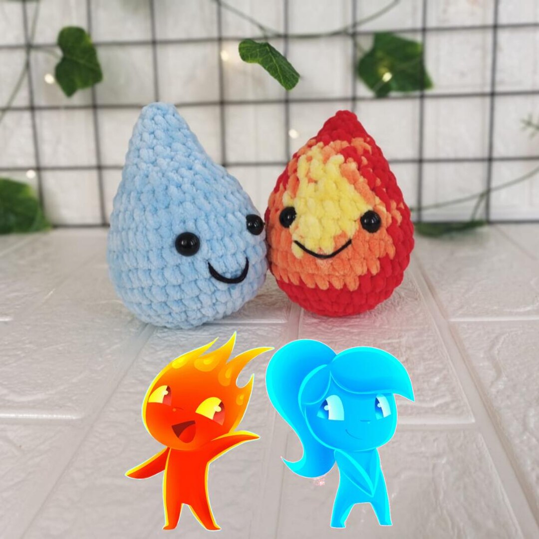 Elemental Plushie Amigurumi ,couple Plushie, Couple Toy, Crochet ...