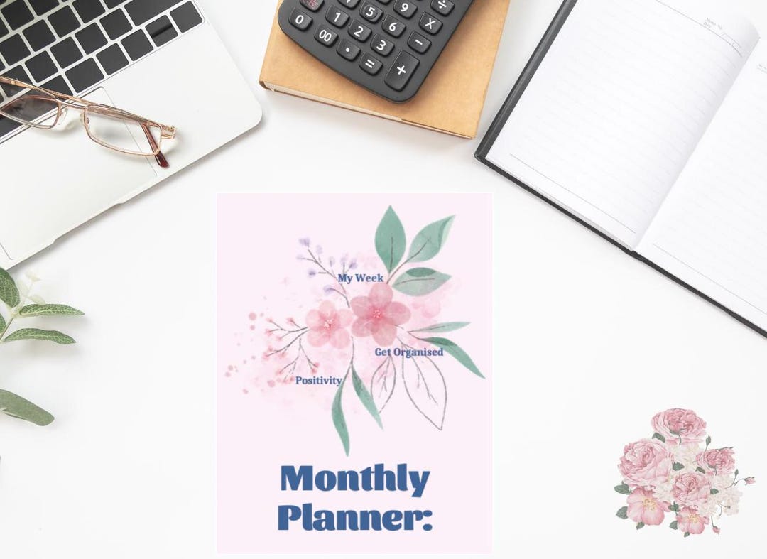 4 Week Planner Template canva - Etsy