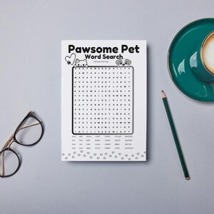 National Pet Day Word Search Puzzle: Fun Printable Activity (PDF) - Etsy