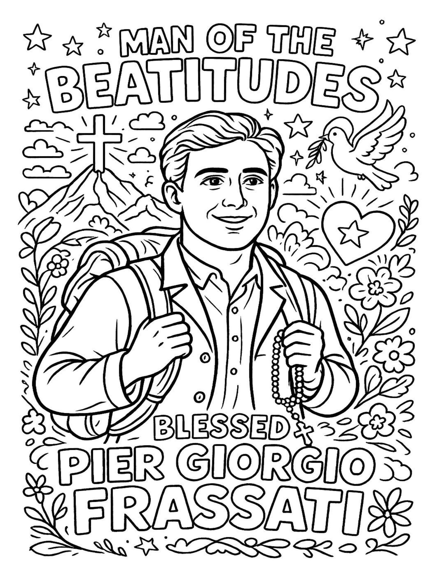St. Pier Giorgio Frassati Coloring Pages | Catholic Saint Printable ...