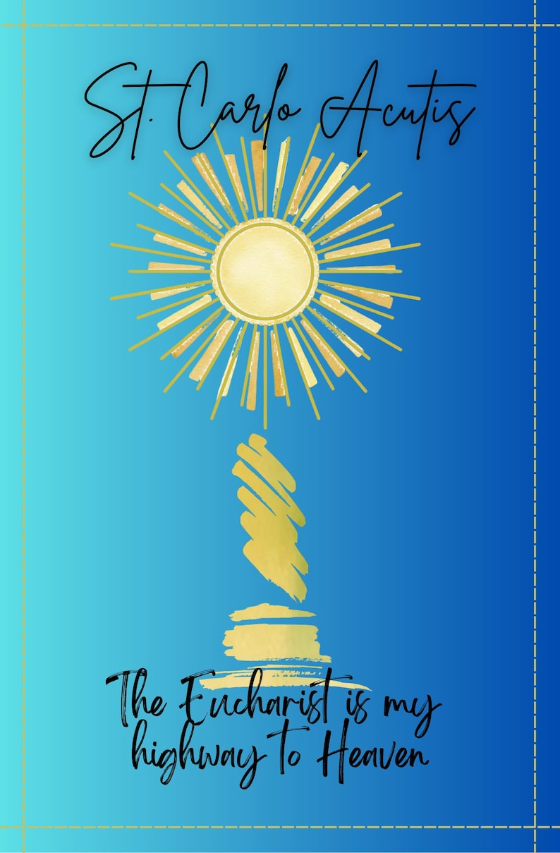 Blessed Carlo Acutis Poster(blue): Modern Catholic Teen Saint Art ...