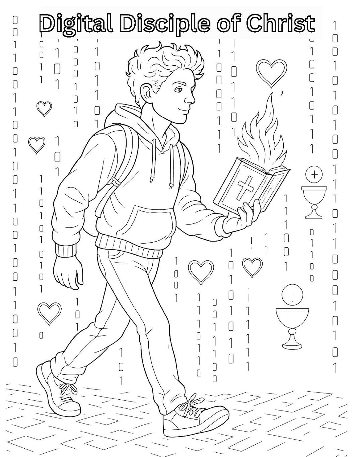 St. Carlo Acutis Coloring Page | Catholic Saint Printable | Religious ...