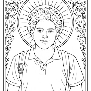 St. Carlo Acutis Coloring Page | Catholic Saint Printable | Religious ...