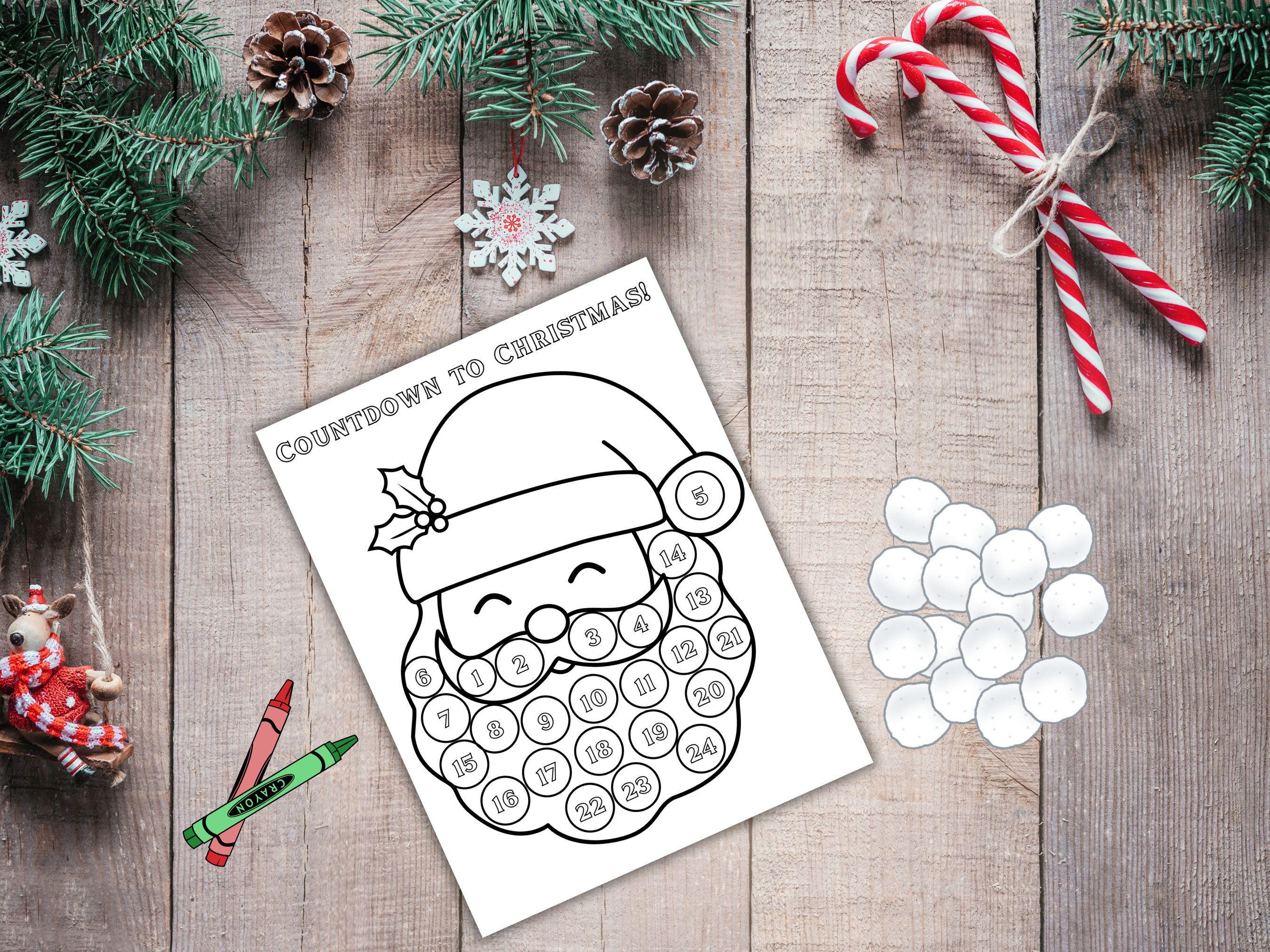 Christmas Countdown Printable, Santa Countdown, Kids Christmas ...