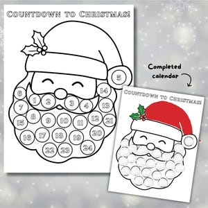 Christmas Countdown Printable, Santa Countdown, Kids Christmas ...