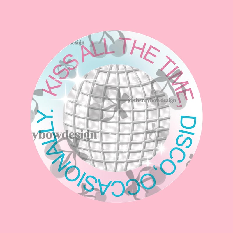 Kiss All the Time Sticker - Etsy
