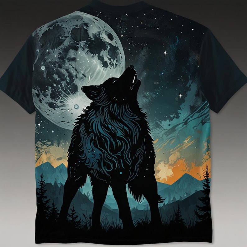 Wolf Themed T-shirt Design Bundle PNG Files Custom Apparel and DIY ...