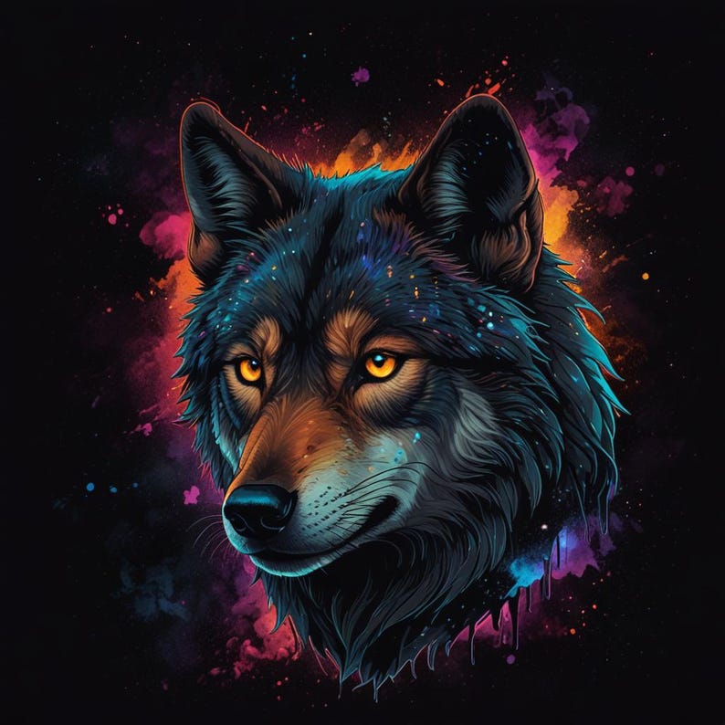 Wolf Themed T-shirt Design Bundle PNG Files Custom Apparel and DIY ...