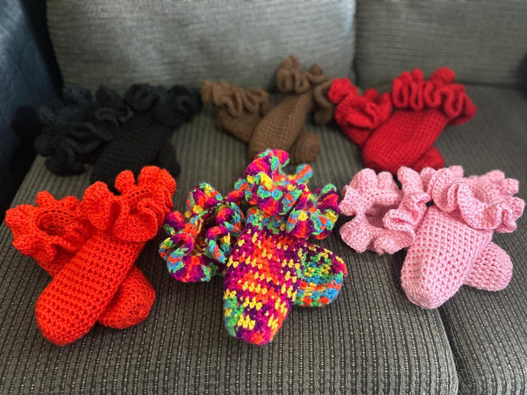 Crochet Ruffle Socks - Etsy