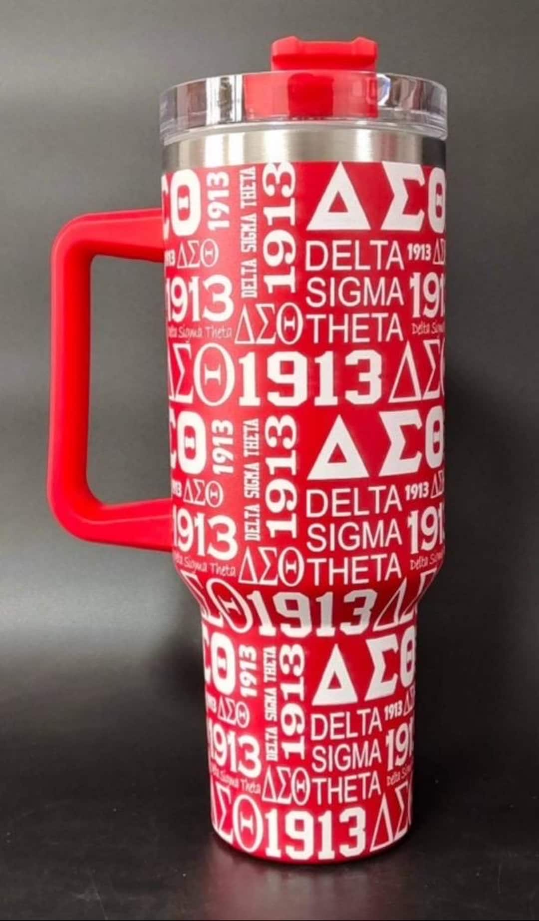 Delta Sigma Theta 40 Oz Stainless Steel Tumbler With Straw. Sale Price ...