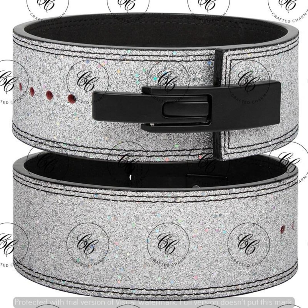 Custom Handmade Weightlifting Lever Belt, Glitter Lever Belt ...