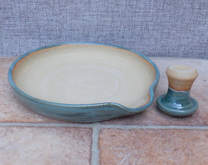 Pestle and Mortar Spice and Herb Grinder Stoneware Hand Thrown Pottery Ceramic Handmade ...