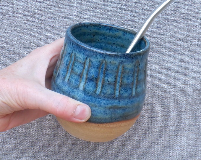 Yerba Mate Gourd Calabash Cup Bowl Bombilla Wheel Thrown in - Etsy